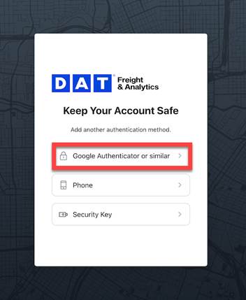 OTP through Google Authenticator or similar | Welcome to DAT One Help ...