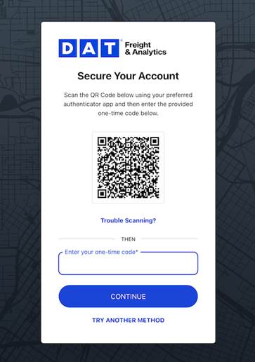 OTP through Google Authenticator or similar | Welcome to DAT One Help ...