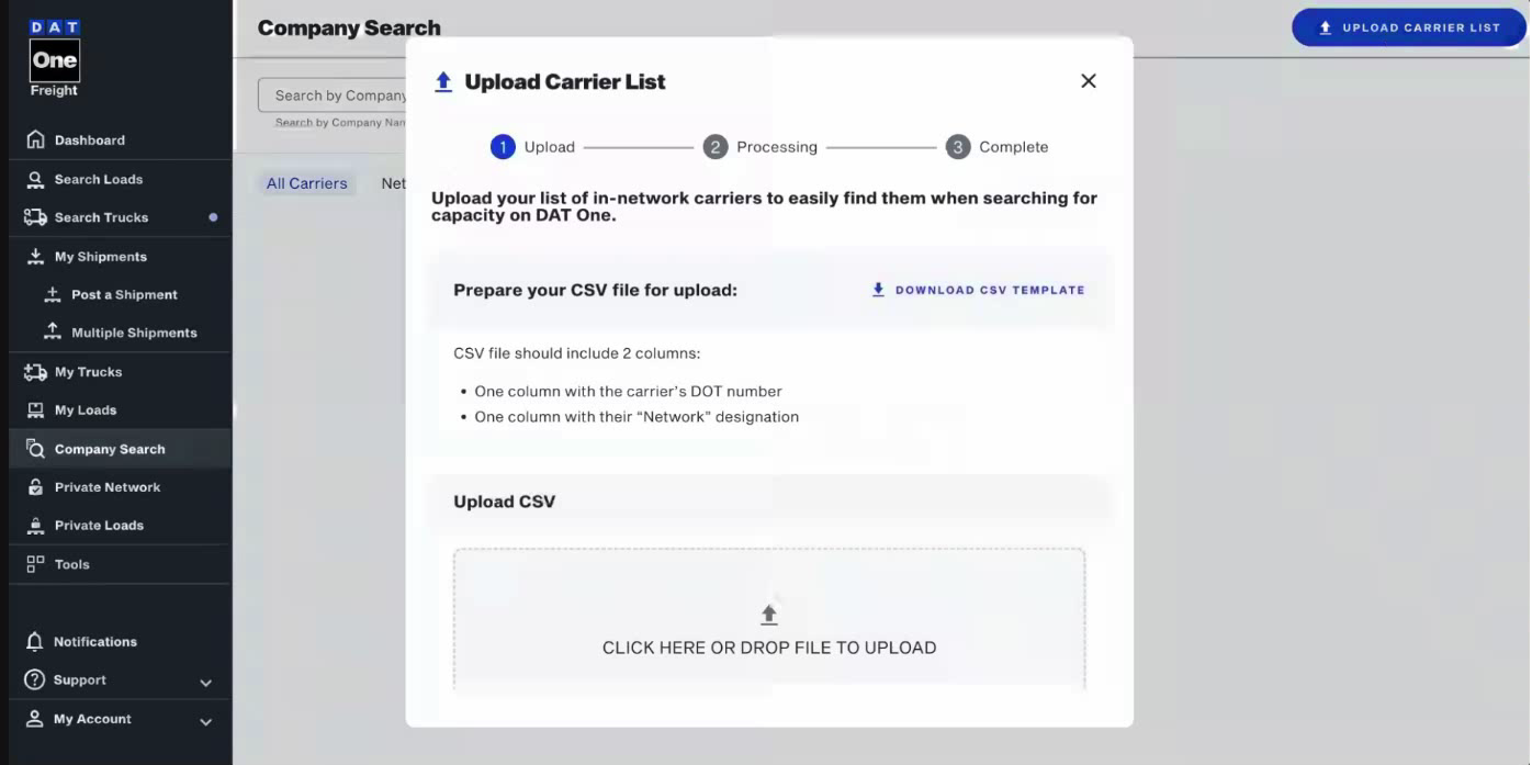 Carrier tagging | Welcome to DAT One Help Center