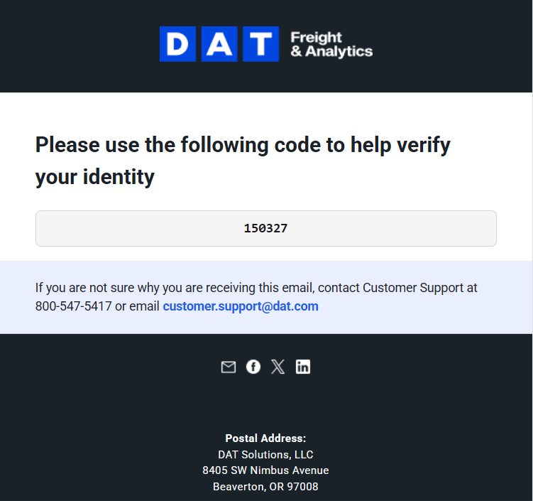 Unable to login - Reset my password | Welcome to DAT One Help Center