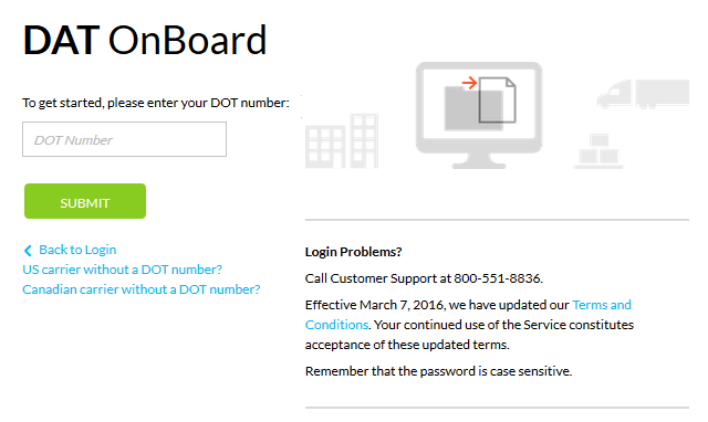 Registering as a US Carrier with a DOT Number | DAT OnBoard Help Center