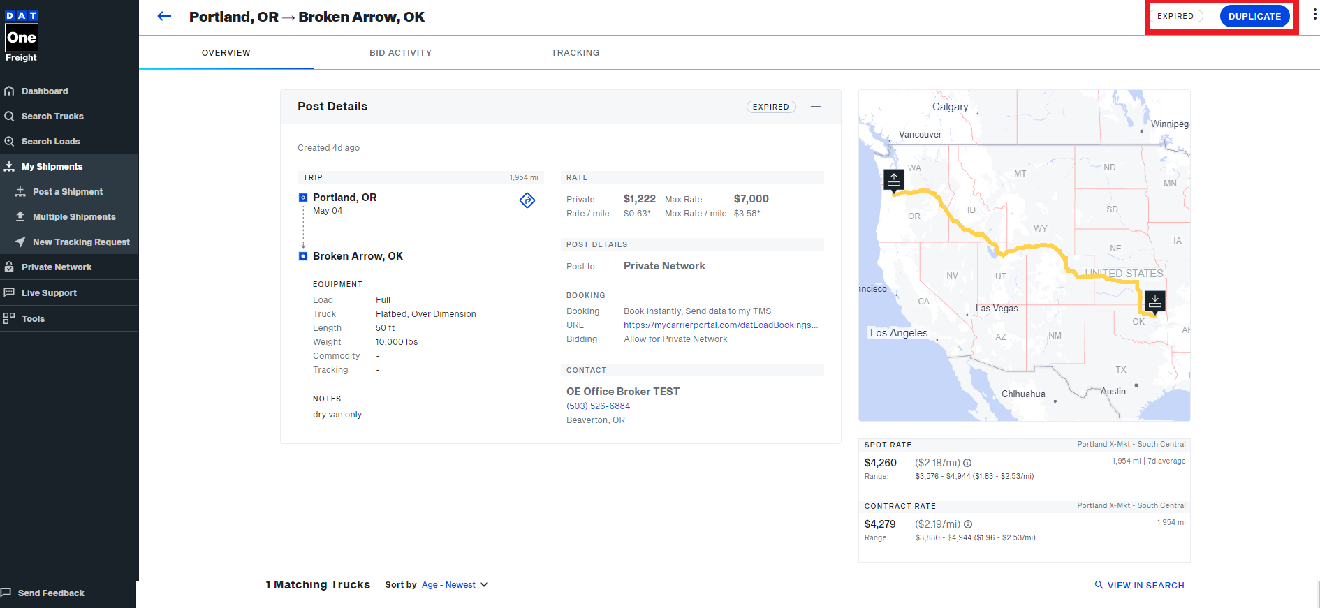 Duplicate a shipment | Welcome to DAT One Help Center