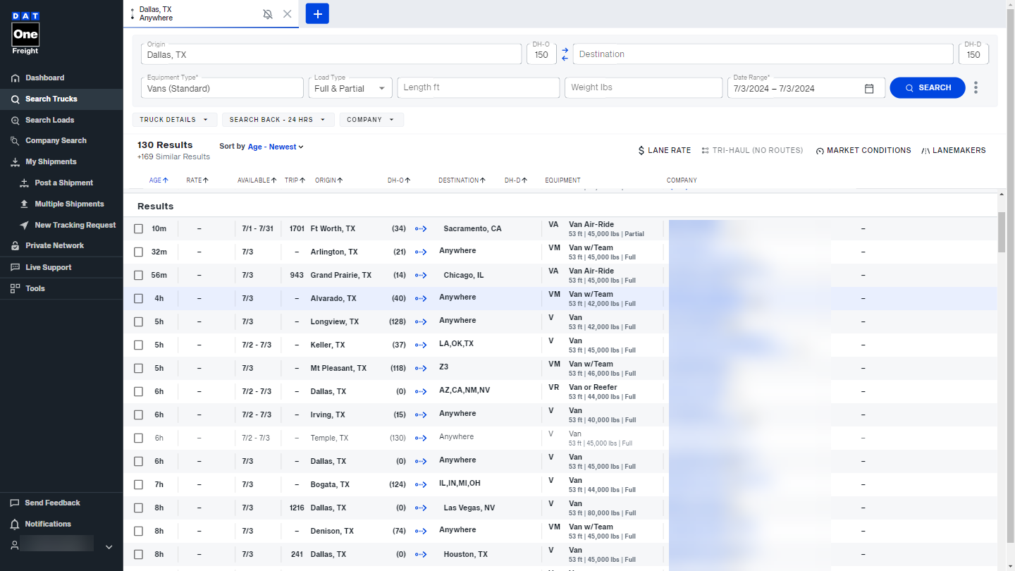[Video] Search for trucks | Welcome to DAT One Help Center