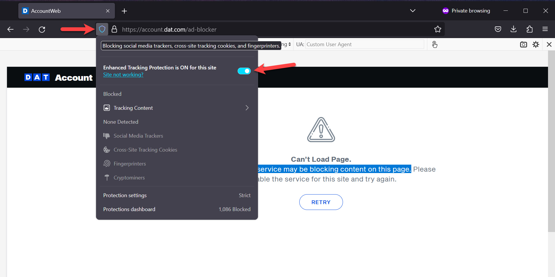 Dat Account Ad Blocker Error Message Welcome To Dat One Help Center