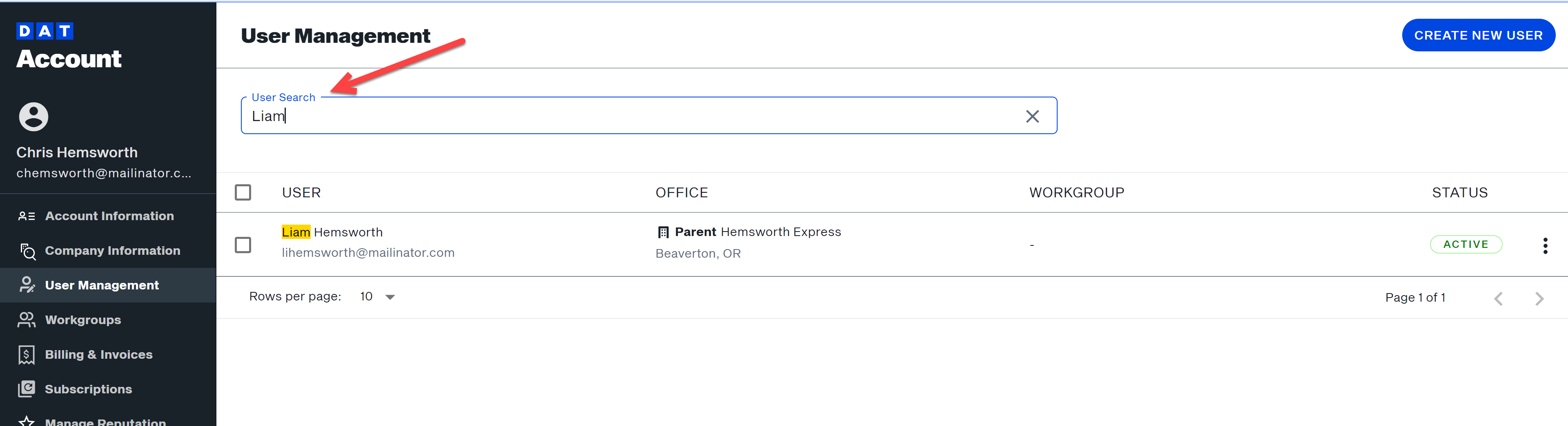 How do I search for an employee in my office? | Welcome to DAT One Help ...
