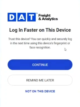 Unable to login with your PIN, Fingerprint, or Face ID | Welcome to DAT ...
