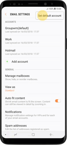 How to change the default email app or default email address on Android ...