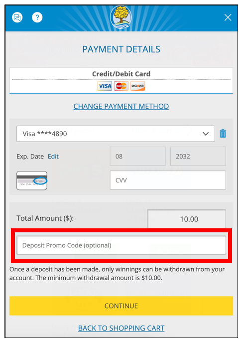 Claiming a Deposit Promo Code Offer | Michigan Lottery FAQ