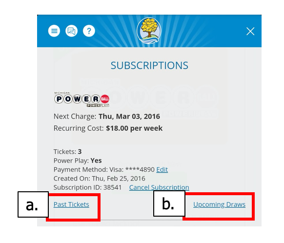 Where to Find Your Online Draw Game Subscriptions | Michigan Lottery FAQ
