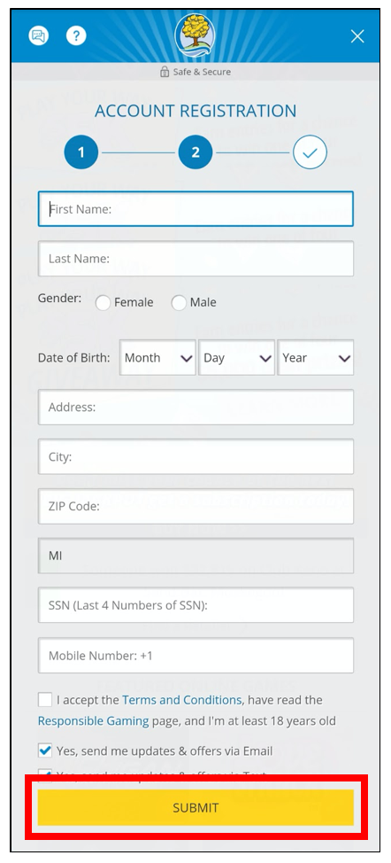 Claiming a Registration Promo Code Offer | Michigan Lottery FAQ