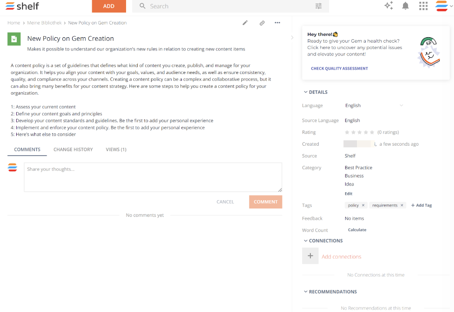 Shelf KMS: Gem Edit and Draft Mode Overview Guide_V.1.1 | Shelf Help Center