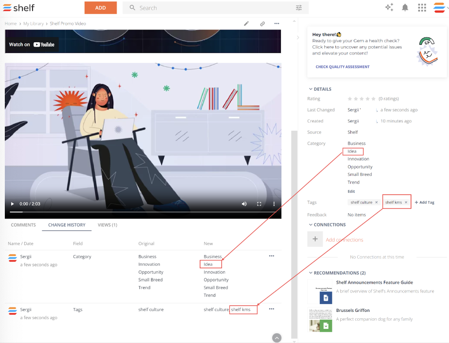 Shelf KMS: Gem Edit and Draft Mode Overview Guide_V.1.1 | Shelf Help Center