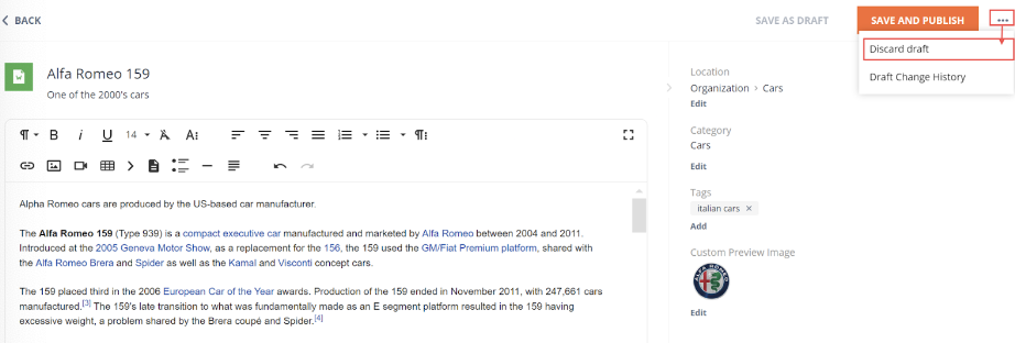 Shelf KMS: Gem Edit and Draft Mode Overview Guide_V.1.1 | Shelf Help Center