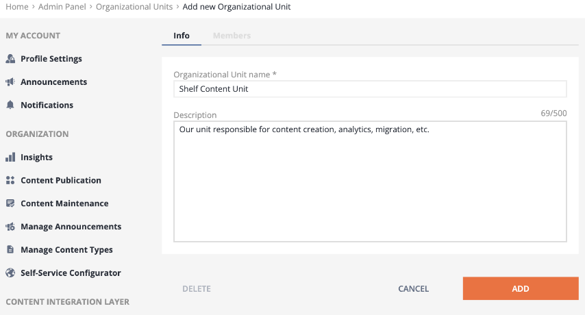 Organizational Units Feature Overview Guide | Shelf Help Center