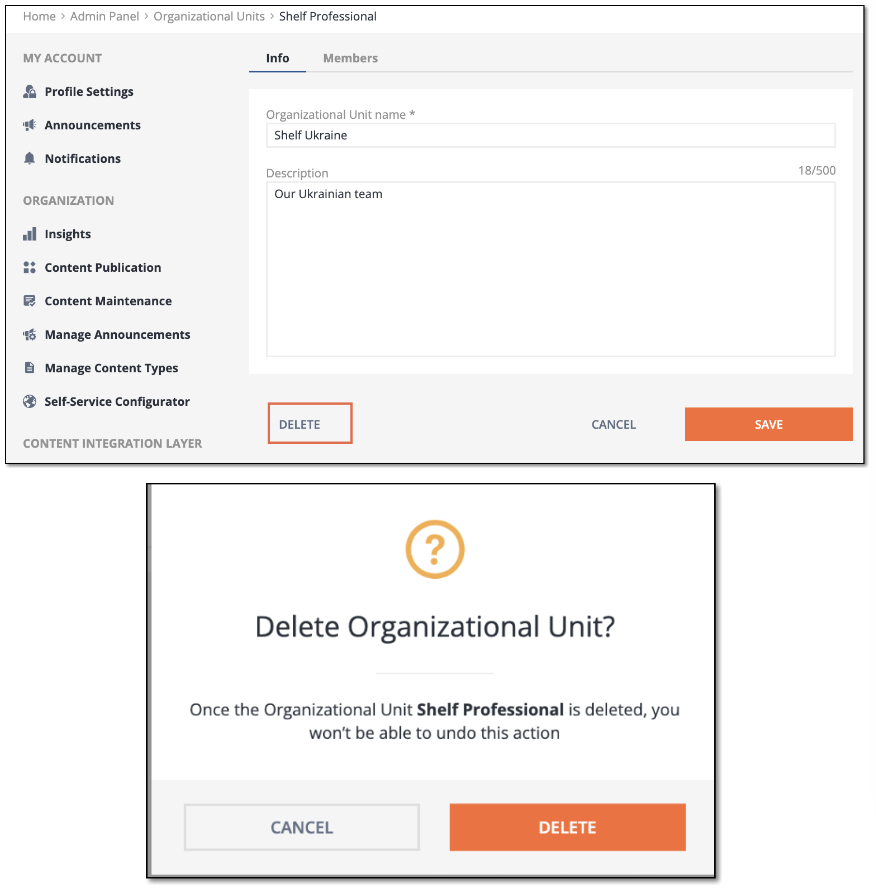 Organizational Units Feature Overview Guide | Shelf Help Center