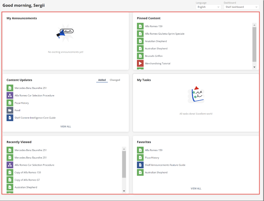 Shelf KMS Home Dashboard Overview Guide_v.1.1 | Shelf Help Center