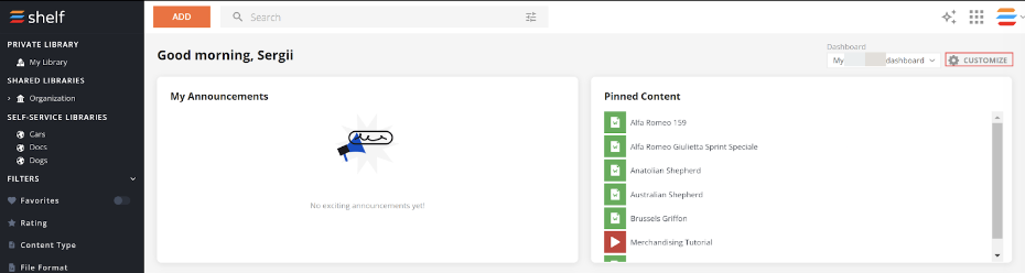 Shelf KMS Home Dashboard Overview Guide_v.1.1 | Shelf Help Center